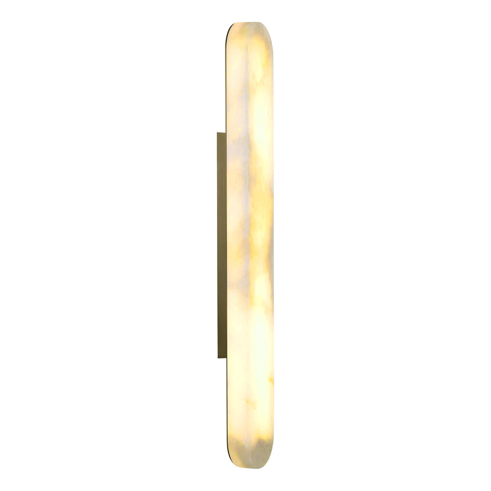 Lio Wall Light Alabaster L Antique Brass